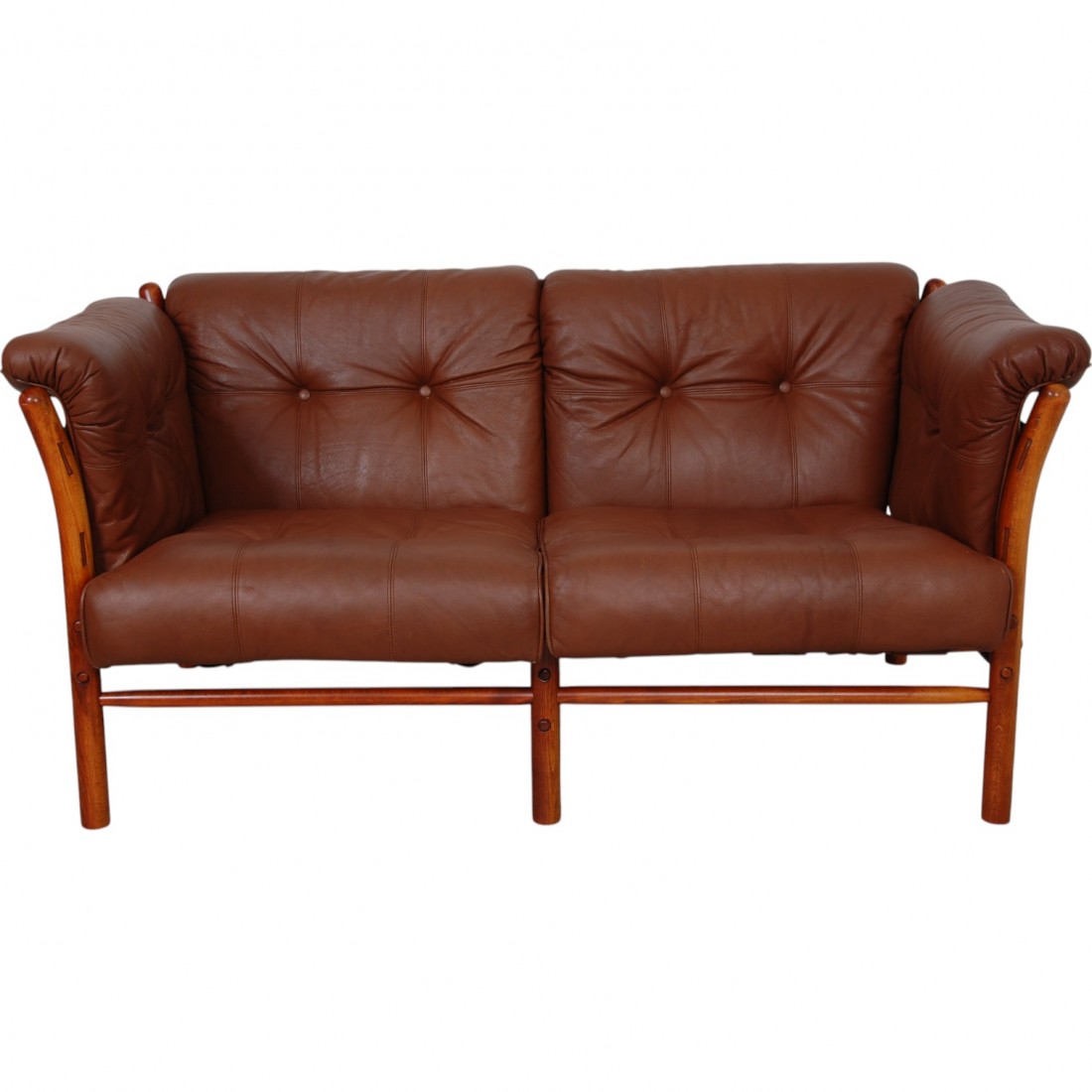 For Sale | Arne Norell 2.seater Indra sofa in brown leather